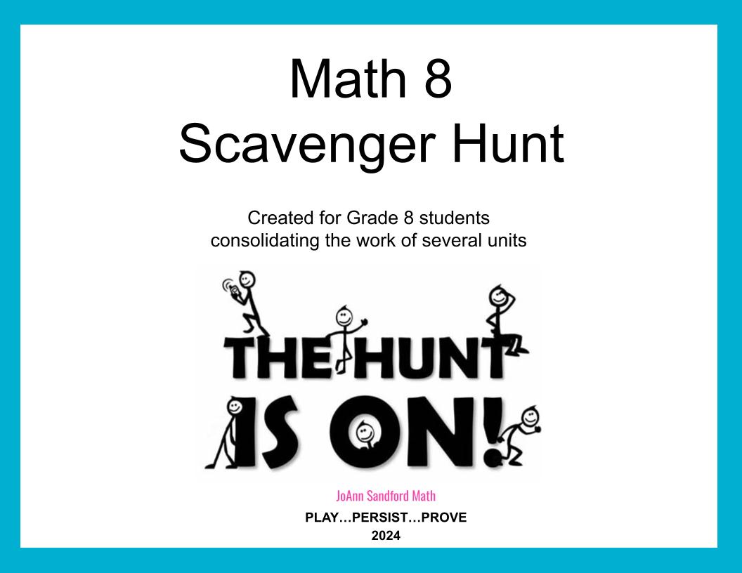 RWM8 Prep – JoAnn Sandford Math